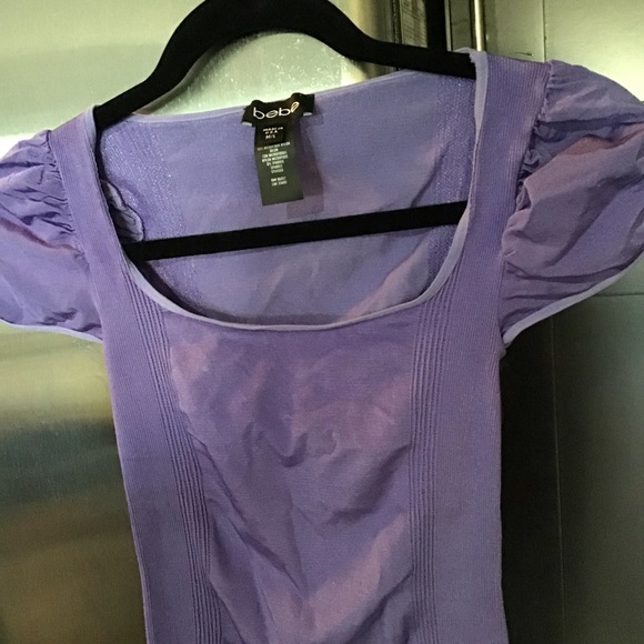 bebe | Tops | Bebe Purple Fitted Top | Poshmark